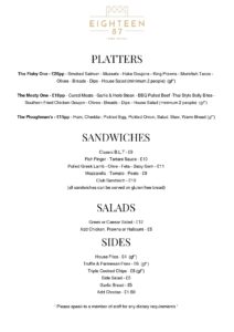 Menu – Eighteen87